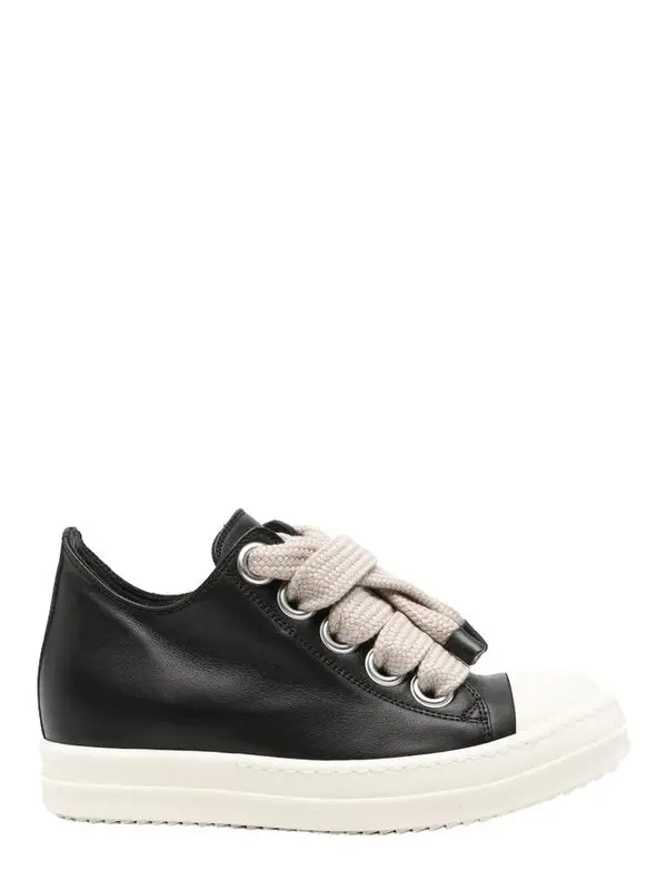 Rick Owens Leather Lace-up Trainers - Black
