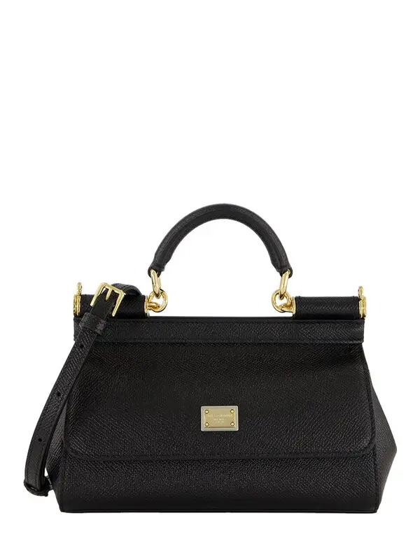 Dolce & Gabbana Small Sicily Calfskin Bag - Black