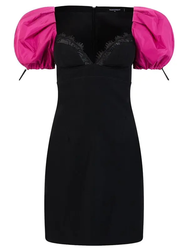 Dsquared2 Hybrid Snow-tech Bustier Dress - Black