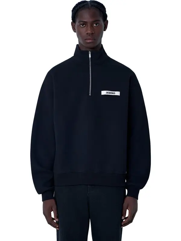Jacquemus Le Camionneur Gros Grain Sweatshirt - Black