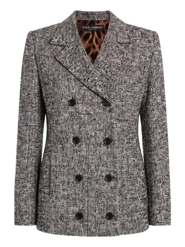 Dolce & Gabbana Double-breasted Wool Coat - Multicolor