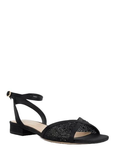 Dune London Naxxos Crystal Embellished Block Heel Sandals - Black