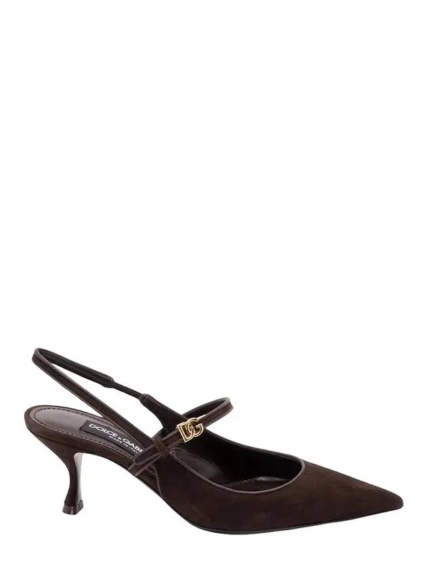 Dolce & Gabbana Suede Slingback Heels - Multicolor