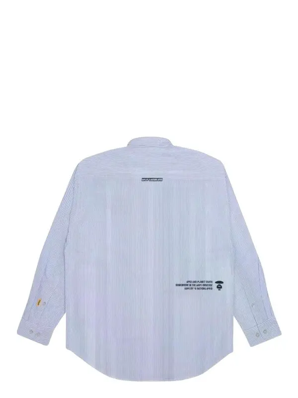 AAPE BY *A BATHING APE Striped Button-down Shirt - Blue