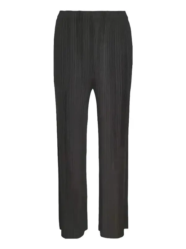 Issey Miyake Pleated Straight-leg Trousers - Black
