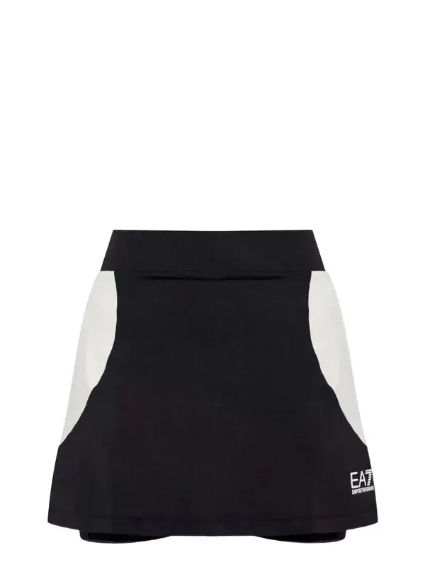 EA7 Logo-print Panelled Skorts - Black