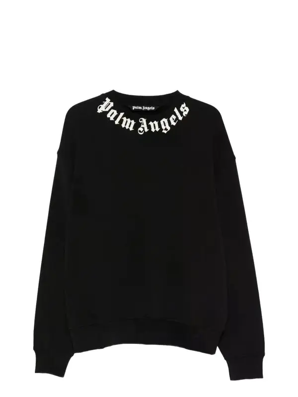 Palm Angels Logo-print Crewneck Sweatshirt - Black