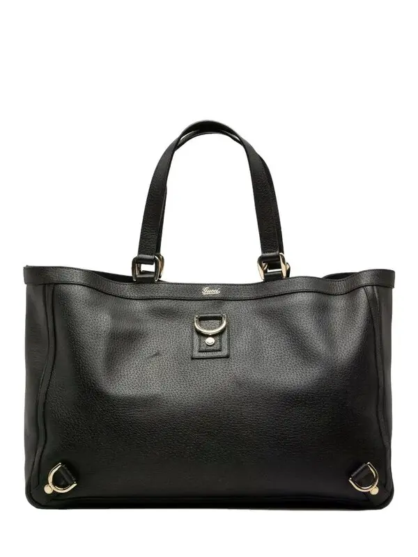 Gucci Leather Abbey D-ring Tote Bag - Black