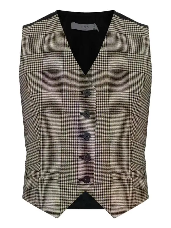 IRO PARIS Kraig Check-pattern Vest - Neutrals