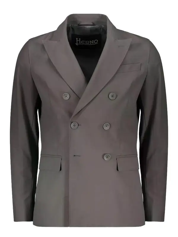 Herno Notch-lapel Double-breasted Blazer - Grey