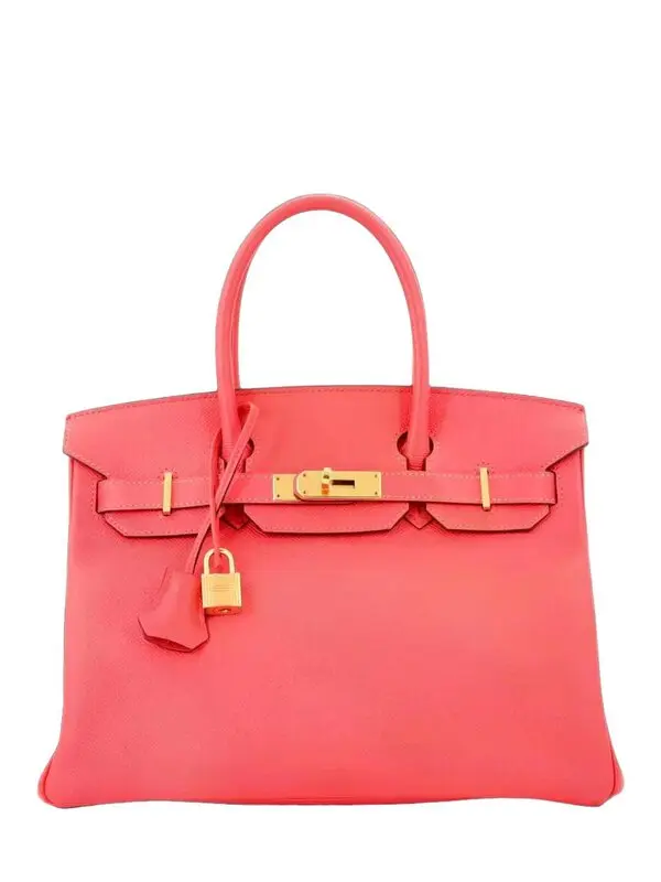 Hermès Birkin Handbag Epsom With Gold Hardware 30 Satchel - Red