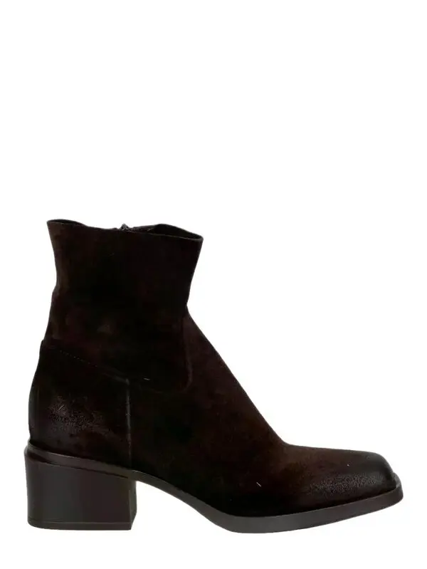 Elena Iachi Square-toe Ankle Boots - Brown