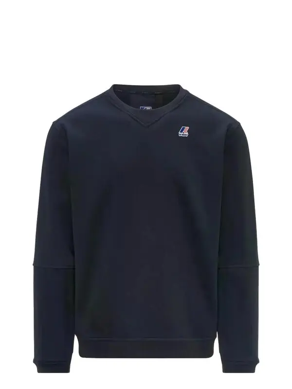 K-WAY Logo Detail Crew Neck Sweatshirt - Blue