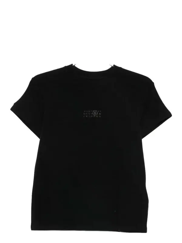 MAISON MARGIELA Logo-print Crew-neck T-shirt - Black