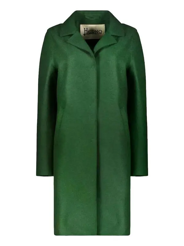 Herno Notch Lapel Single-breasted Coat - Green