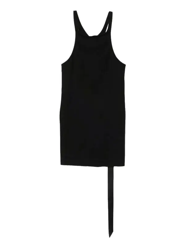 Rick Owens Sleeveless Scoop Neck Ribbed Knit Top - Black