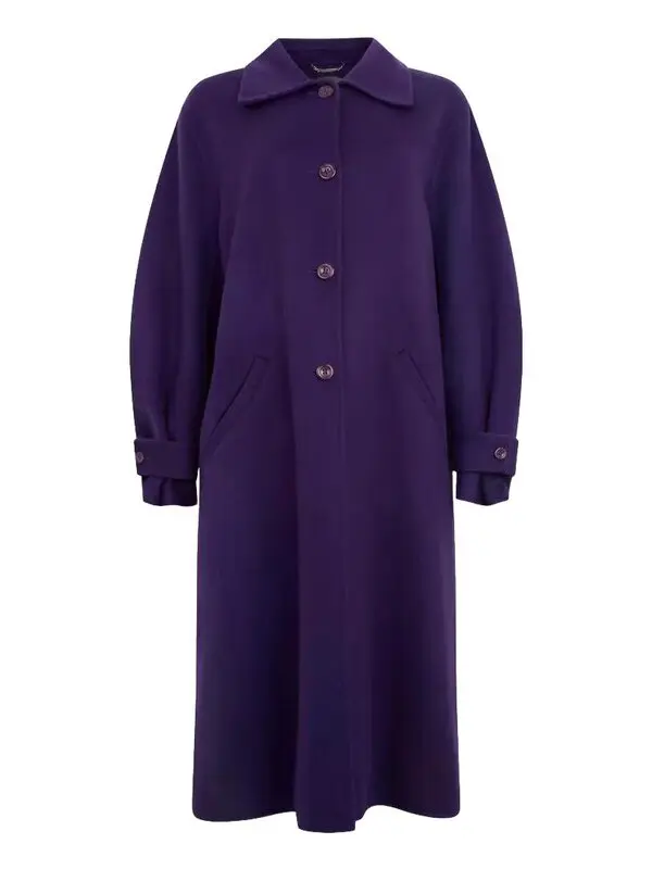 Alberta Ferretti Button-up Wide-sleeve Coat - Purple