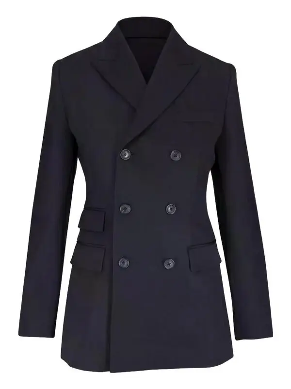NILI LOTAN Noah Double-breasted Peak-lapel Blazer - Black