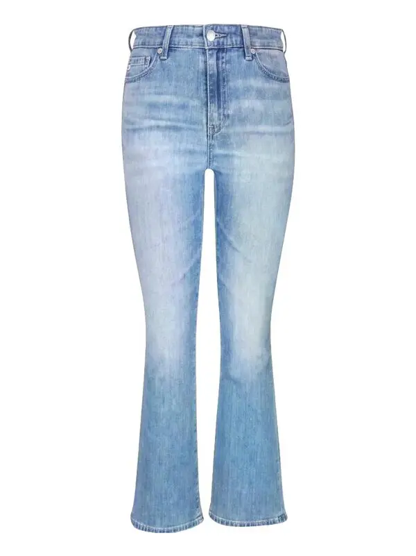 Ag Farrah Faded-effect Flared Jeans - Blue