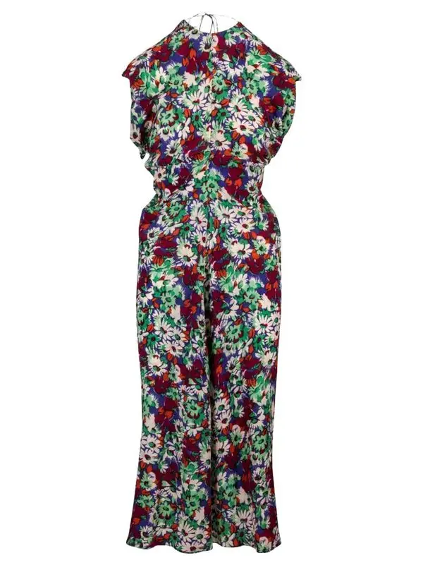 Marni Floral-print Silk Midi Dress - Red