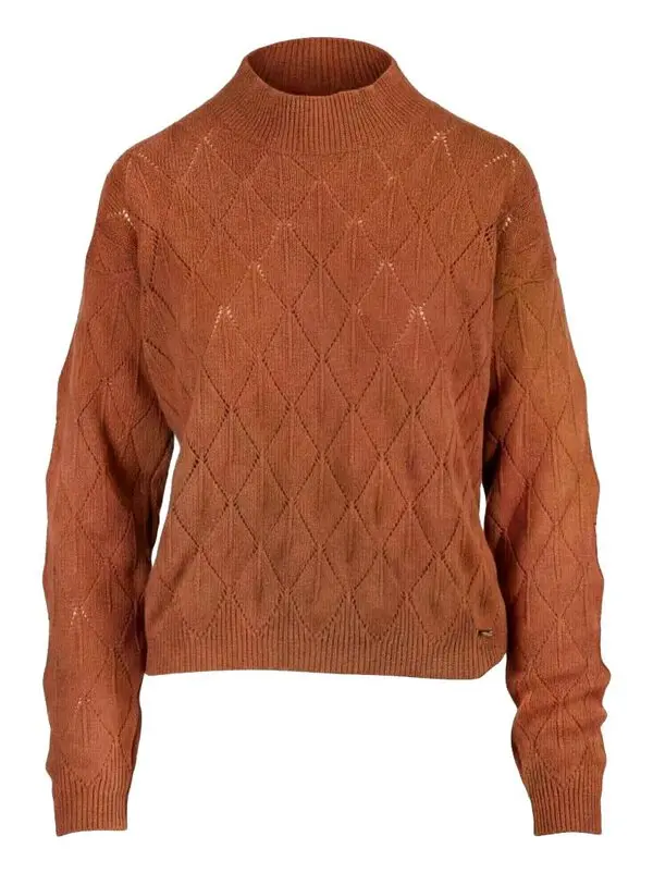 Kiton Diamond-pointelle Cashmere Sweater - Brown