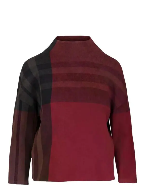 Akris Check-pattern High-neck Sweater - Red