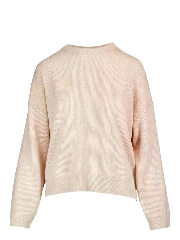 Brunello Cucinelli Ribbed Knit Crew Neck Sweater - Neutrals