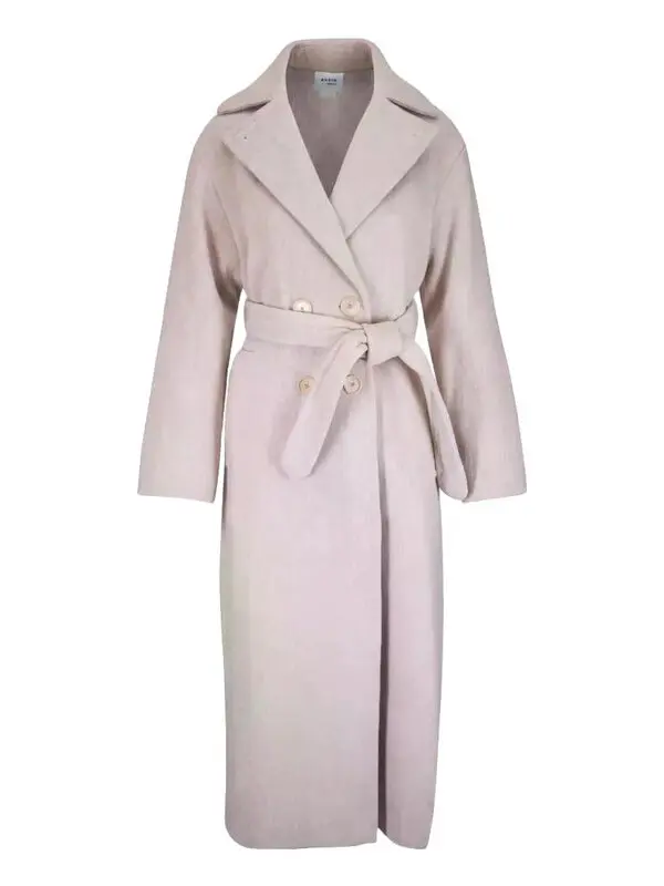Akris Double-breasted Belted Coat - Neutrals