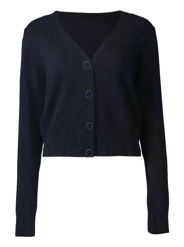 Misha Collection V-neck Cashmere Cardigan - Blue
