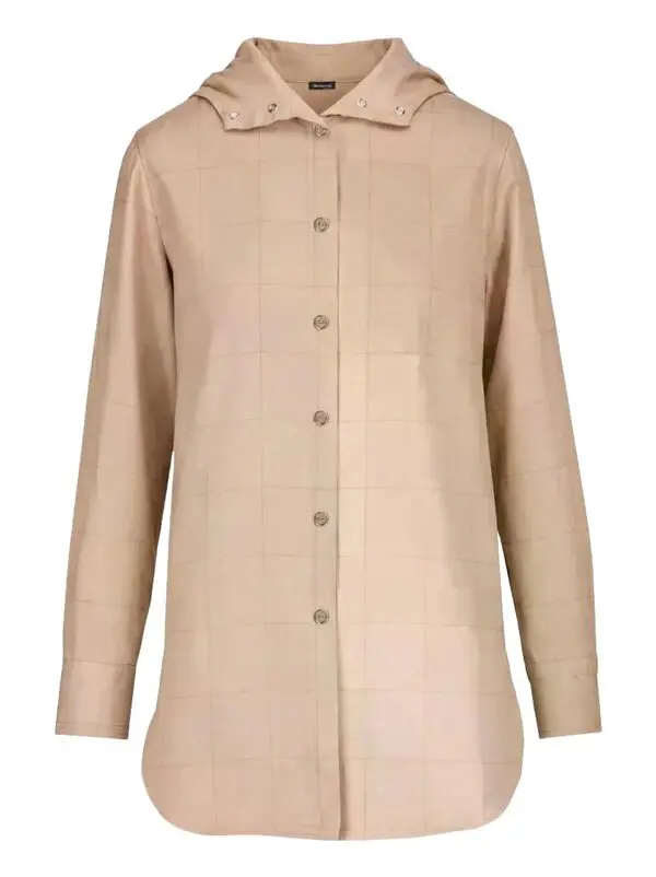 Kiton Check-pattern Hooded Jacket - Neutrals