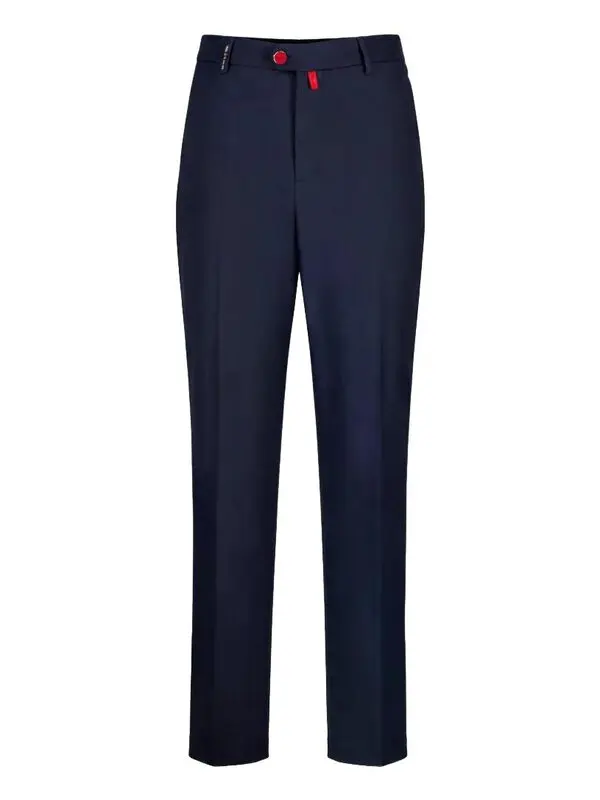 Kiton Tailored Trousers With Pressed Crease - Blue