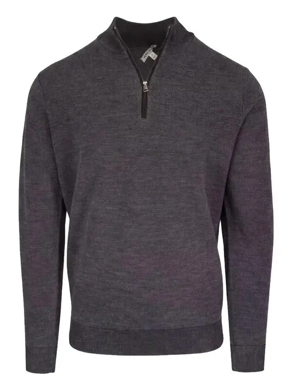 Peter Millar Blair Quarter-zip Knitted Polo Shirt - Grey