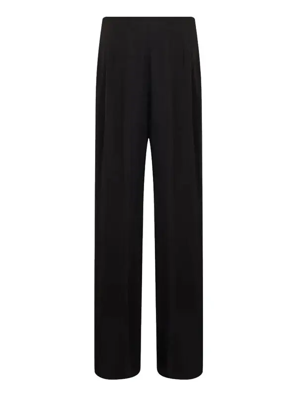 Alberta Ferretti Dart Detail Wide-leg Trousers - Black