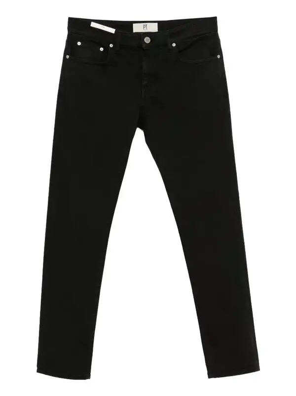 PT TORINO Logo Patch Jeans - Black