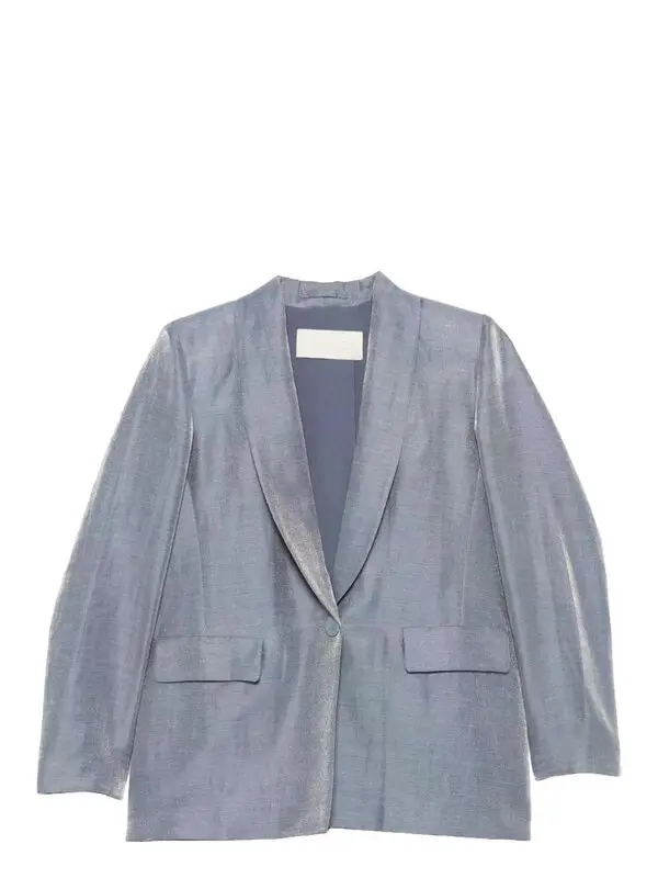 I BLUES Metallic Single-breasted Jacket - Blue