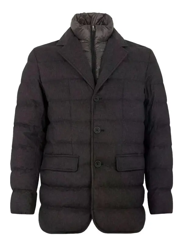 Herno Padded Notch-lapel Coat - Grey