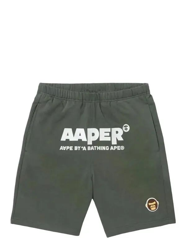 AAPE BY *A BATHING APE Aaper Alfa Patch Sweat Shorts - Grey
