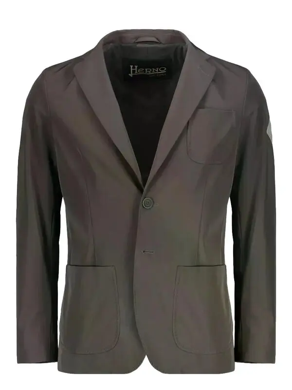 Herno Notch-lapel Patch-pocket Blazer - Grey