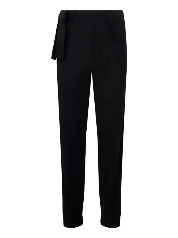 Alberta Ferretti Draped-detail Straight Leg Trousers - Black