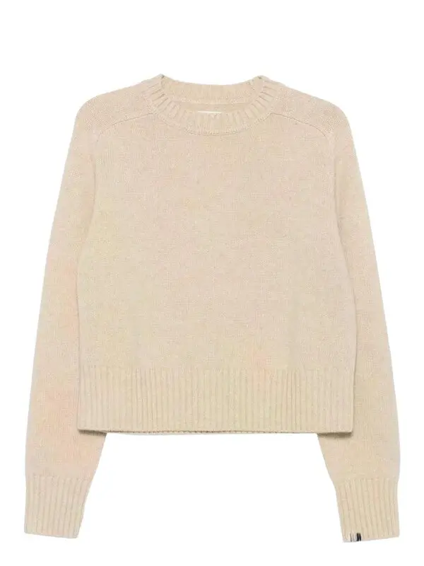 Extreme Cashmere Ribbed-trim Fine Knit Sweater - Neutrals