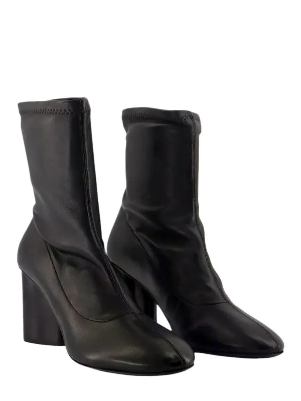 CAREL Lucia Leather Ankle Boots - Black