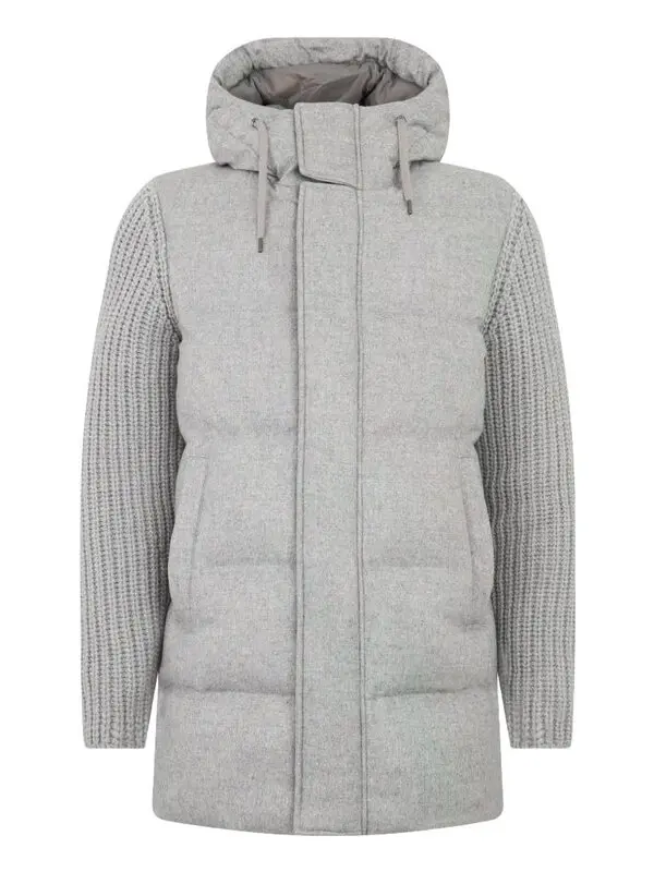 Herno Hooded Padded Coat - Grey