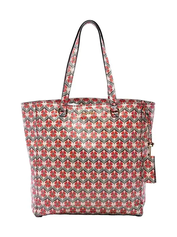 Miu Miu Madras Floral Tote Bag - Red
