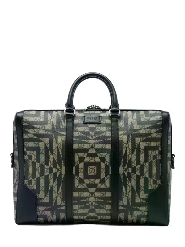 Gucci Gg Supreme Caleido Eden Briefcase Business Bag - Neutrals