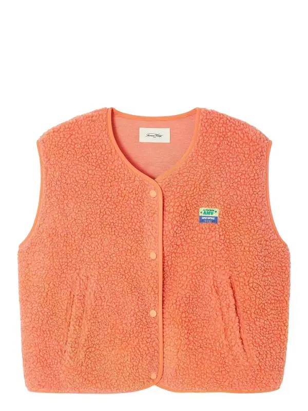 American Vintage Sleeveless Shearling-effect Jacket - Orange