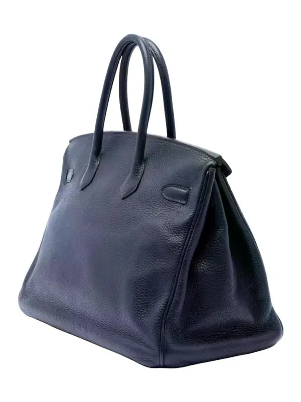 Hermès 1997-2014 Togo Birkin Retourne 35 Handbag - Blue