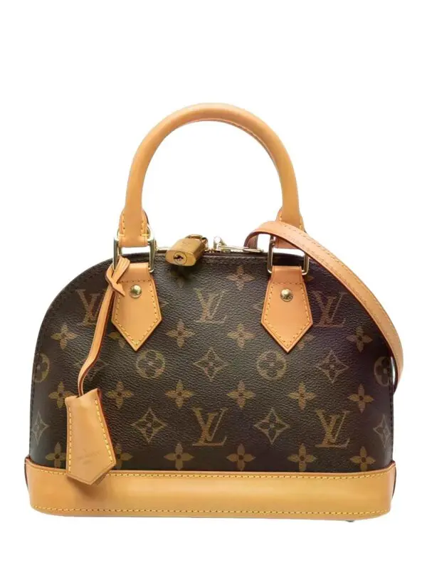 LOUIS VUITTON 2015 Monogram Alma Bb Satchel - Brown
