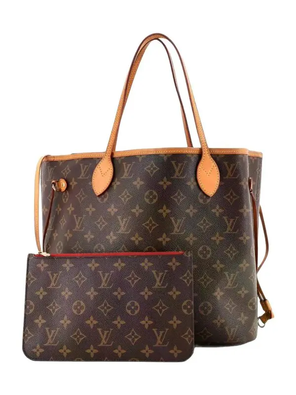 LOUIS VUITTON Neverfull Mm Monogram Canvas Tote Bag - Brown