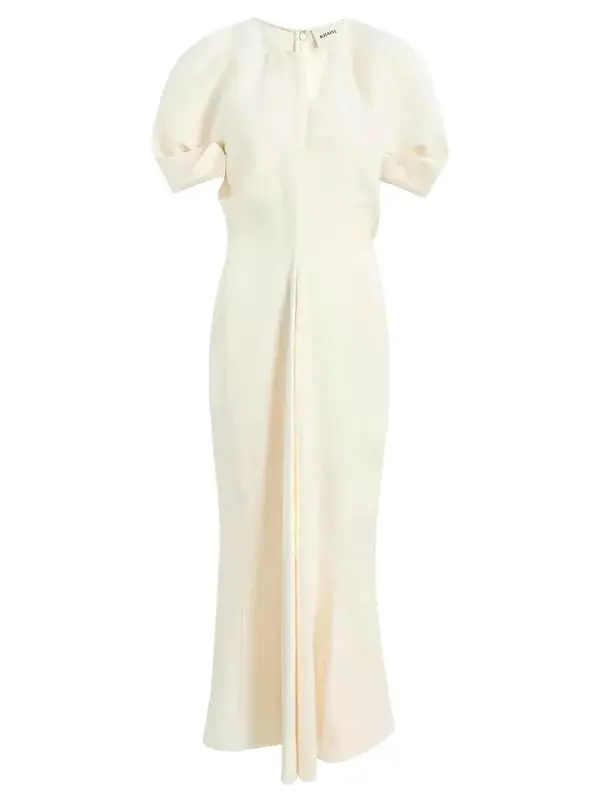 Khaite Ria Dress With Sculpted Sleeves - Neutrals