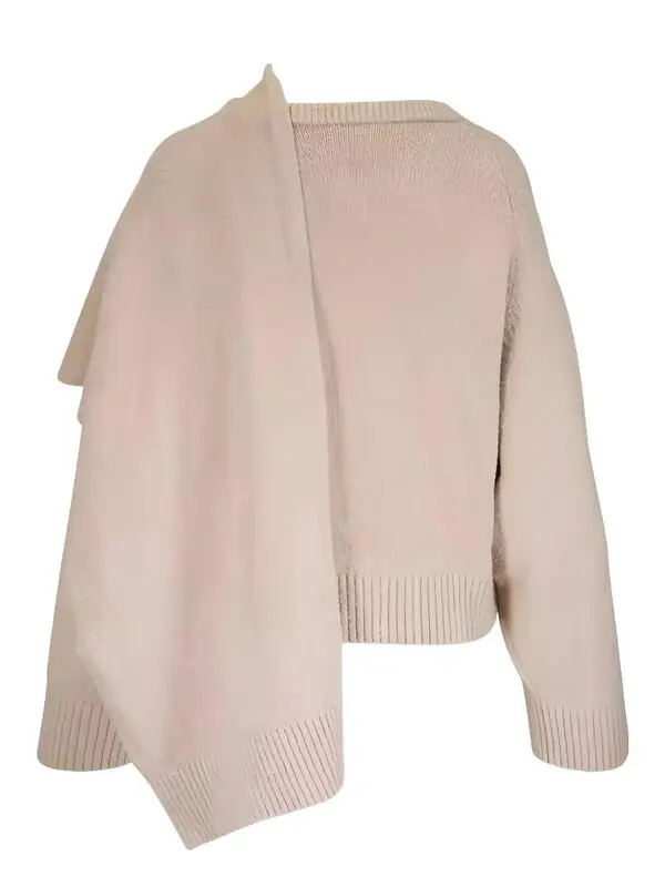 Altuzarra Palmer Asymmetric Draped Sweater - Neutrals